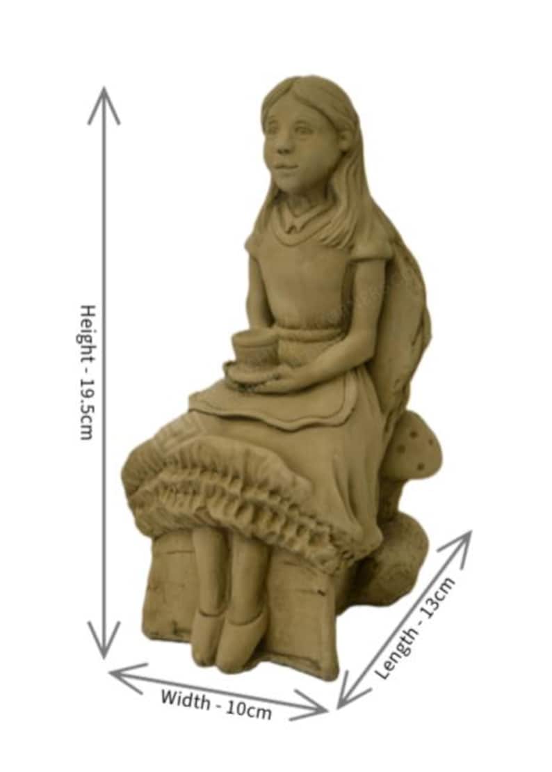 Alice Figurine - Alice in Wonderland Handmade Stone Garden Statue ...