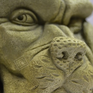 Bert - the Big Grumpy Head Gargoyle Handmade Stone Garden Ornament ...