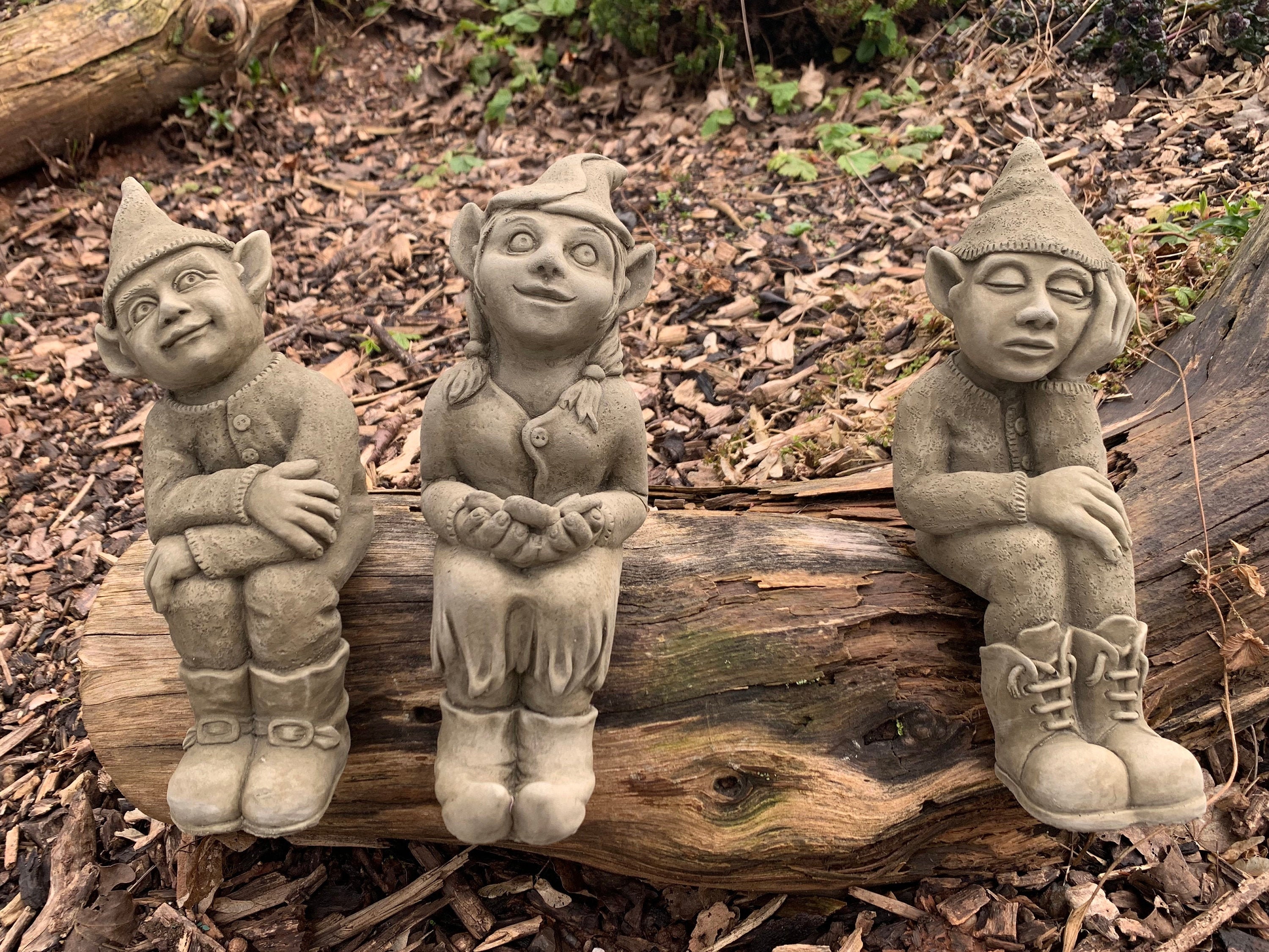 Poppy the Elf Gargoyle Stone Garden Statue | Etsy