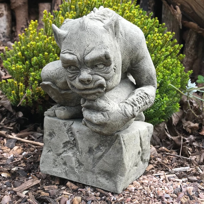 Stone Gargoyle Statue - Etsy