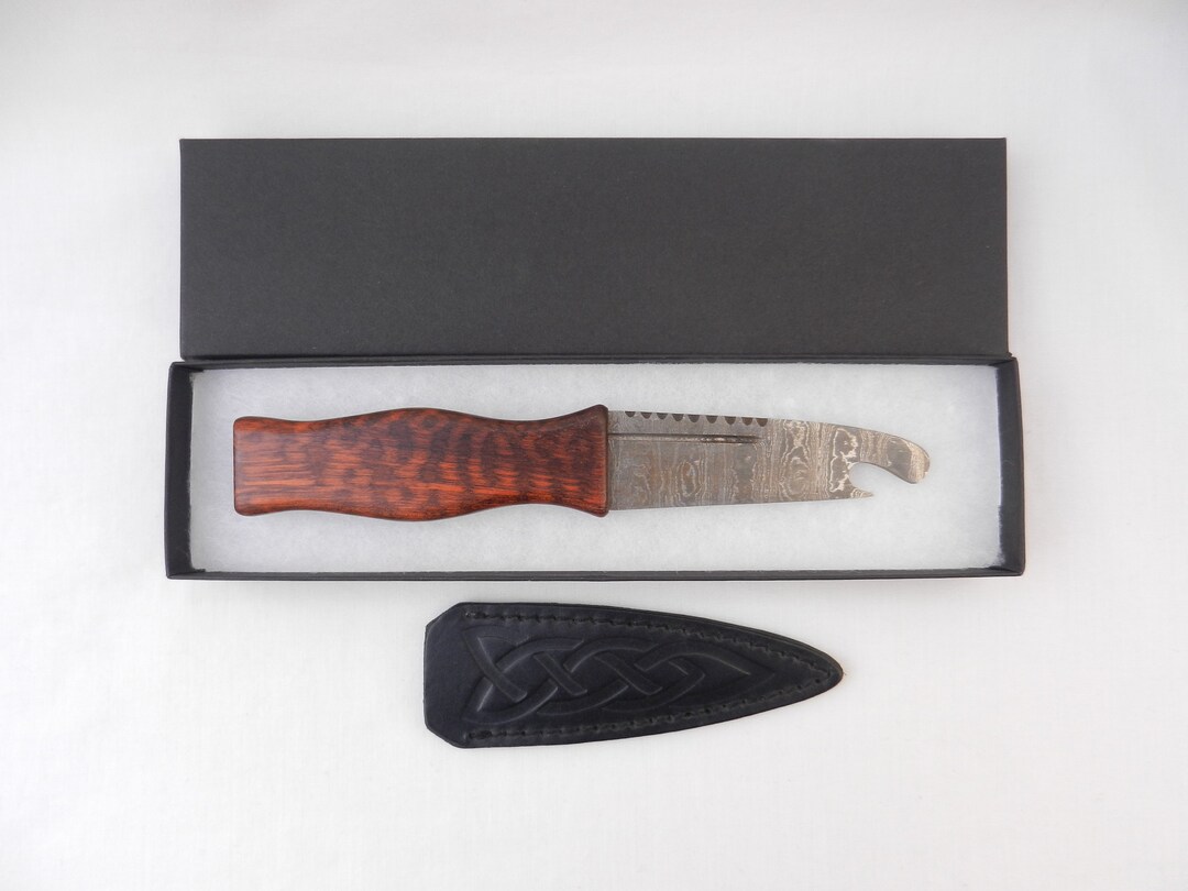 Damascus Sgian Brew in Snakewood and Scottish Yew Bottle - Etsy