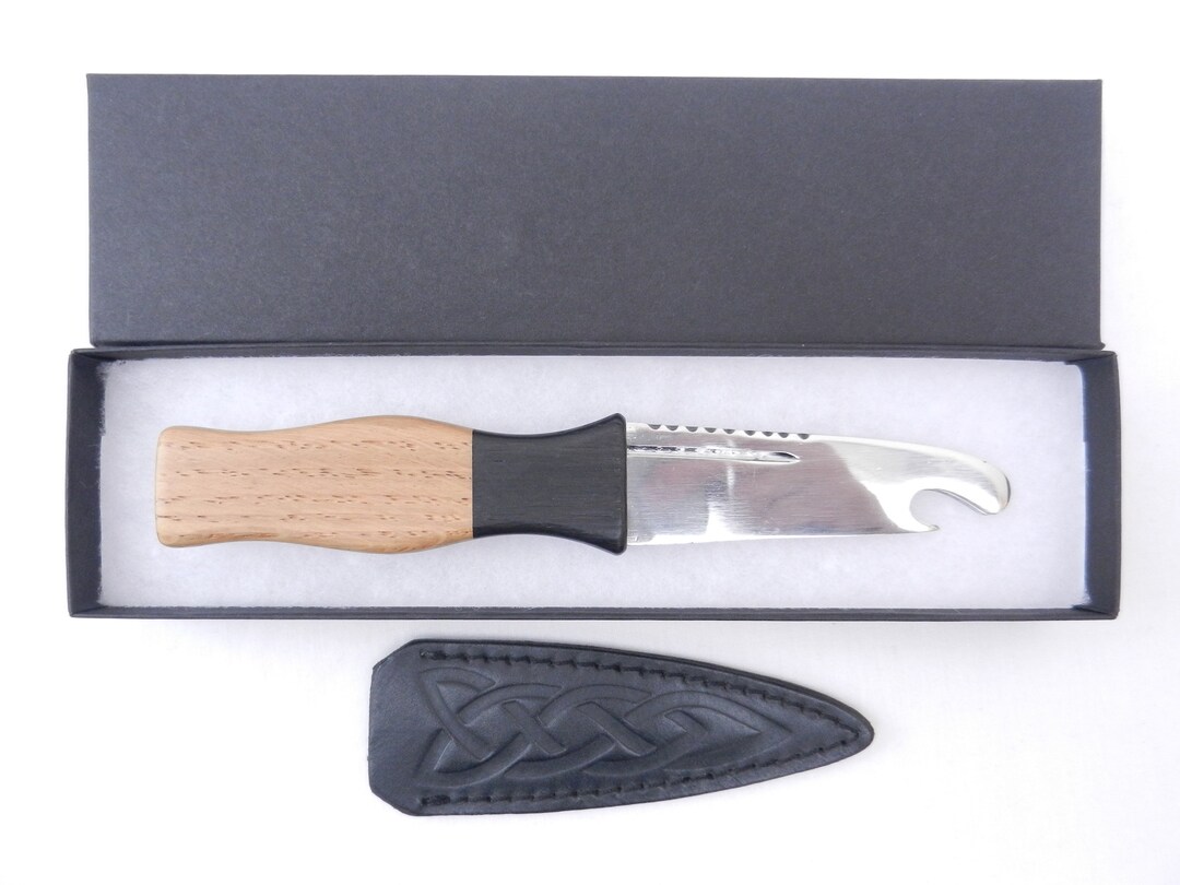 Sgian Brew in Scottish Oak and Bog Oak, Bottle Opener, Antler Gift ...