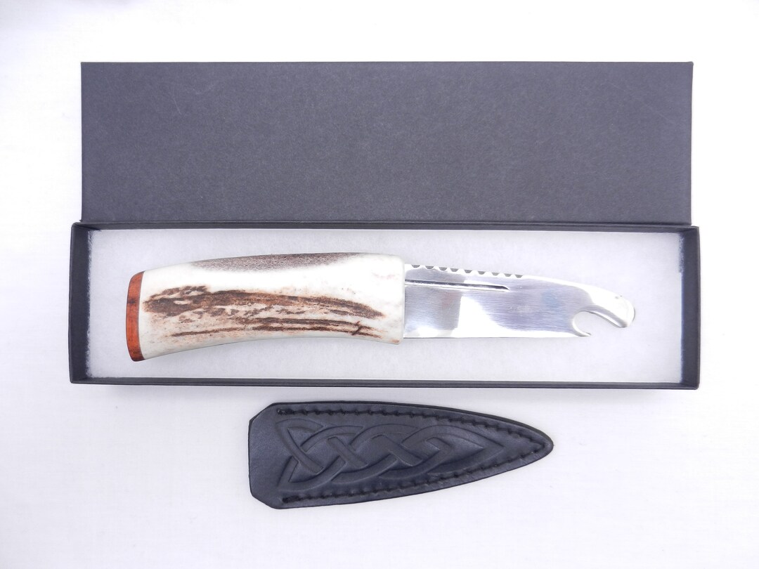 Natural Sgian Brew in Red Deer Stag Antler and Snakewood/wych Elm ...