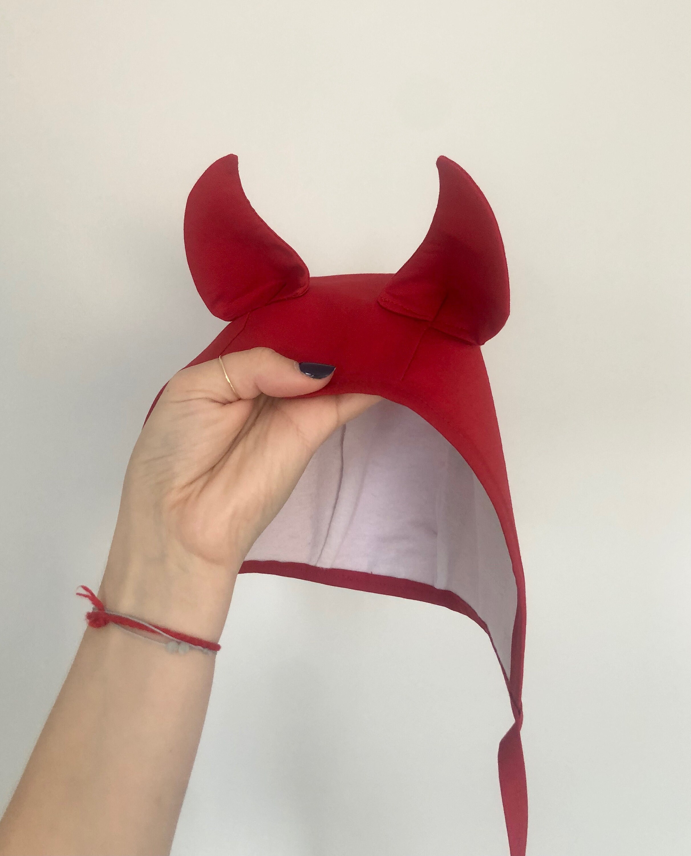 Red Devil BONNET Handmade Kids Hat Toddler Bonnet With Ears - Etsy