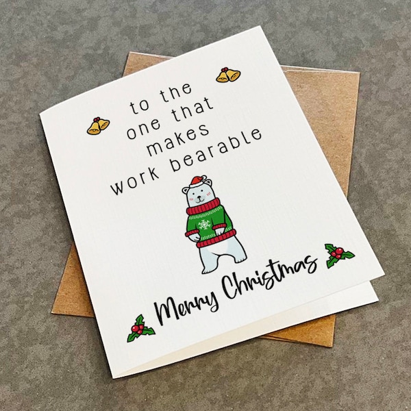 Christmas Co Worker Cards - Etsy
