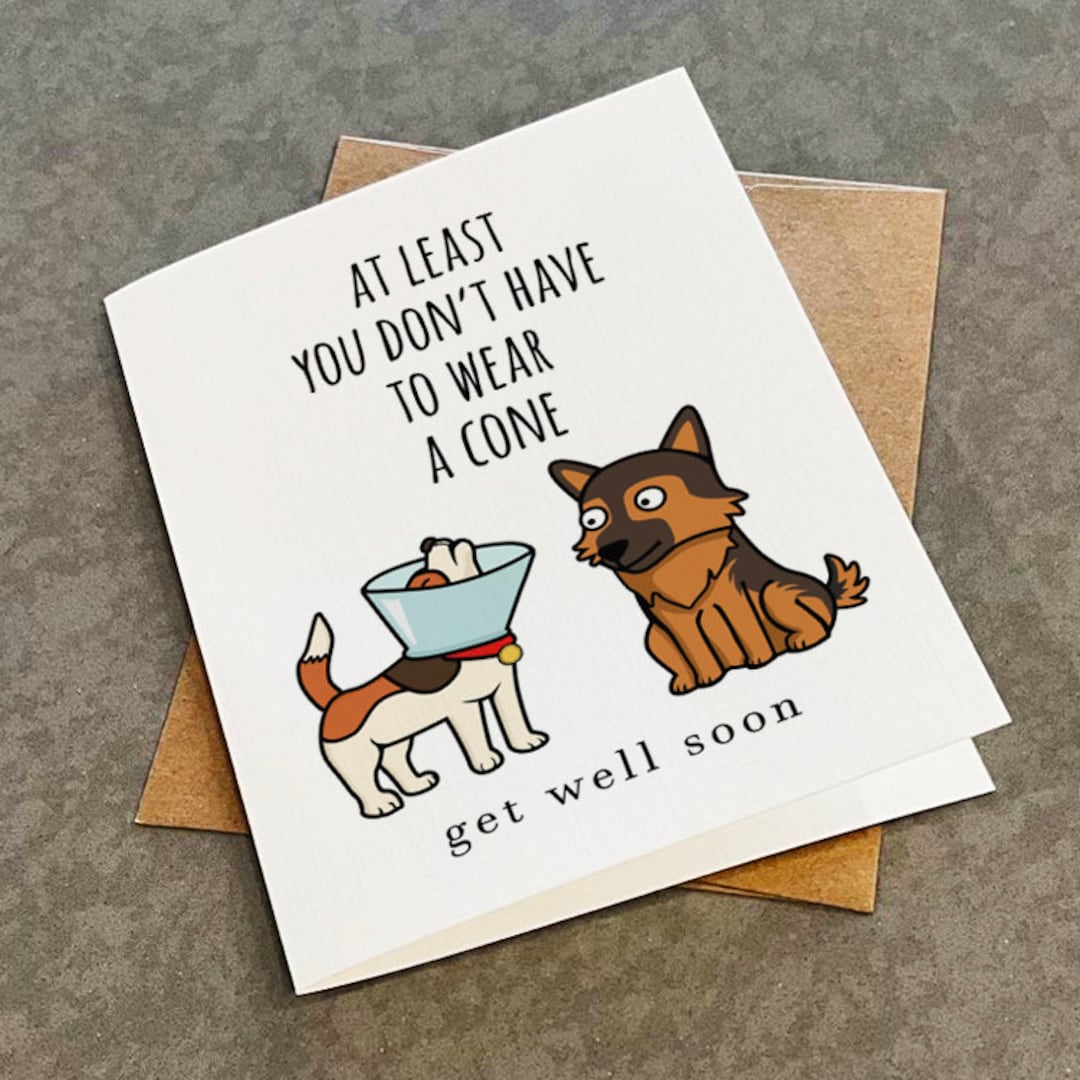 Funny Get Well Card, Cute Sympathy Card, Funny Recovery Card ...