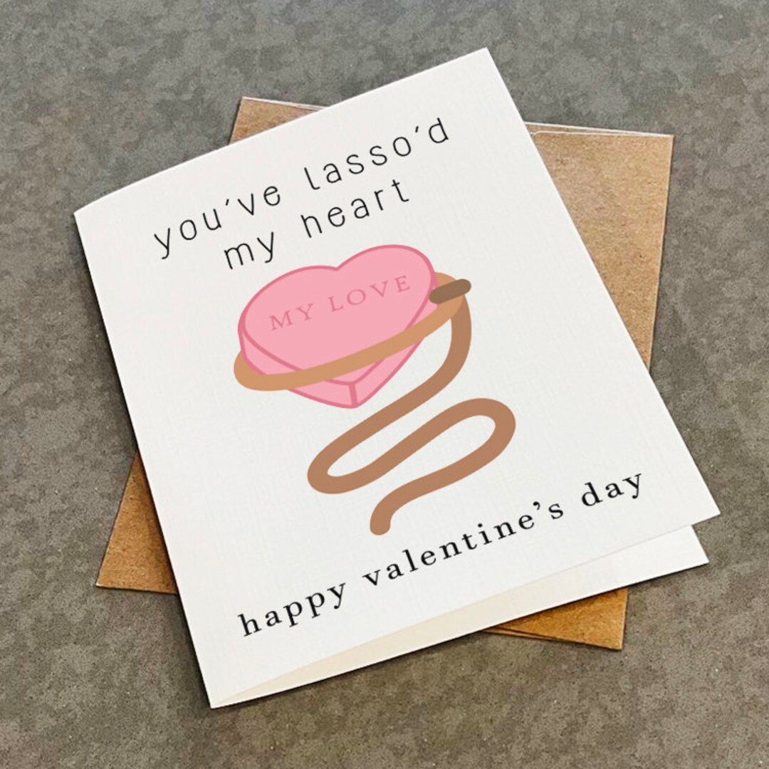 Cowboy Lasso Valentine's Day Card - You've Lasso'd My Heart - Cute V ...
