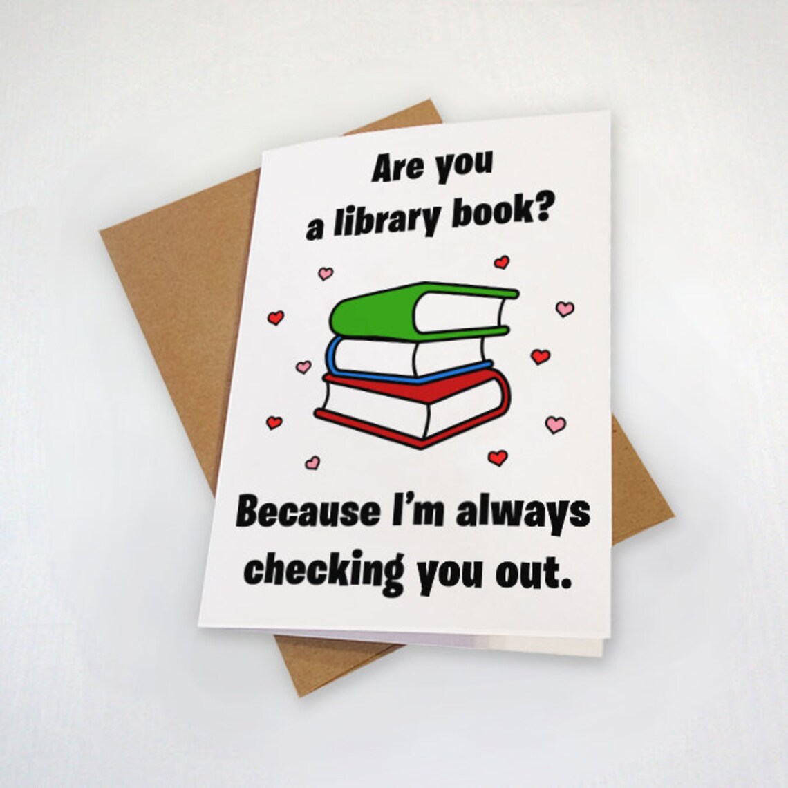 Always Checking You Out Library Themed Valentine's Day | Etsy