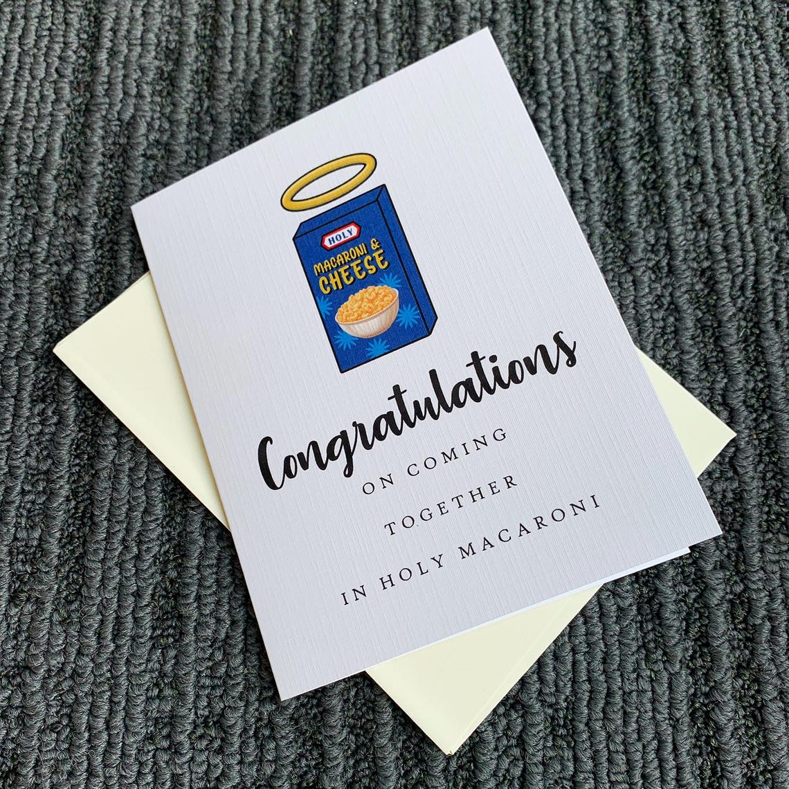 Holy Macaroni Wedding Card - Cute Getting Card for Newly Wed Couple ...