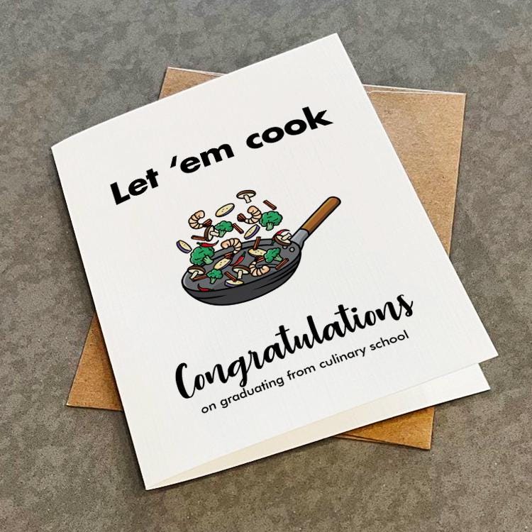 Funny Culinary School Graduation Card: New Chef Congratulations - Etsy