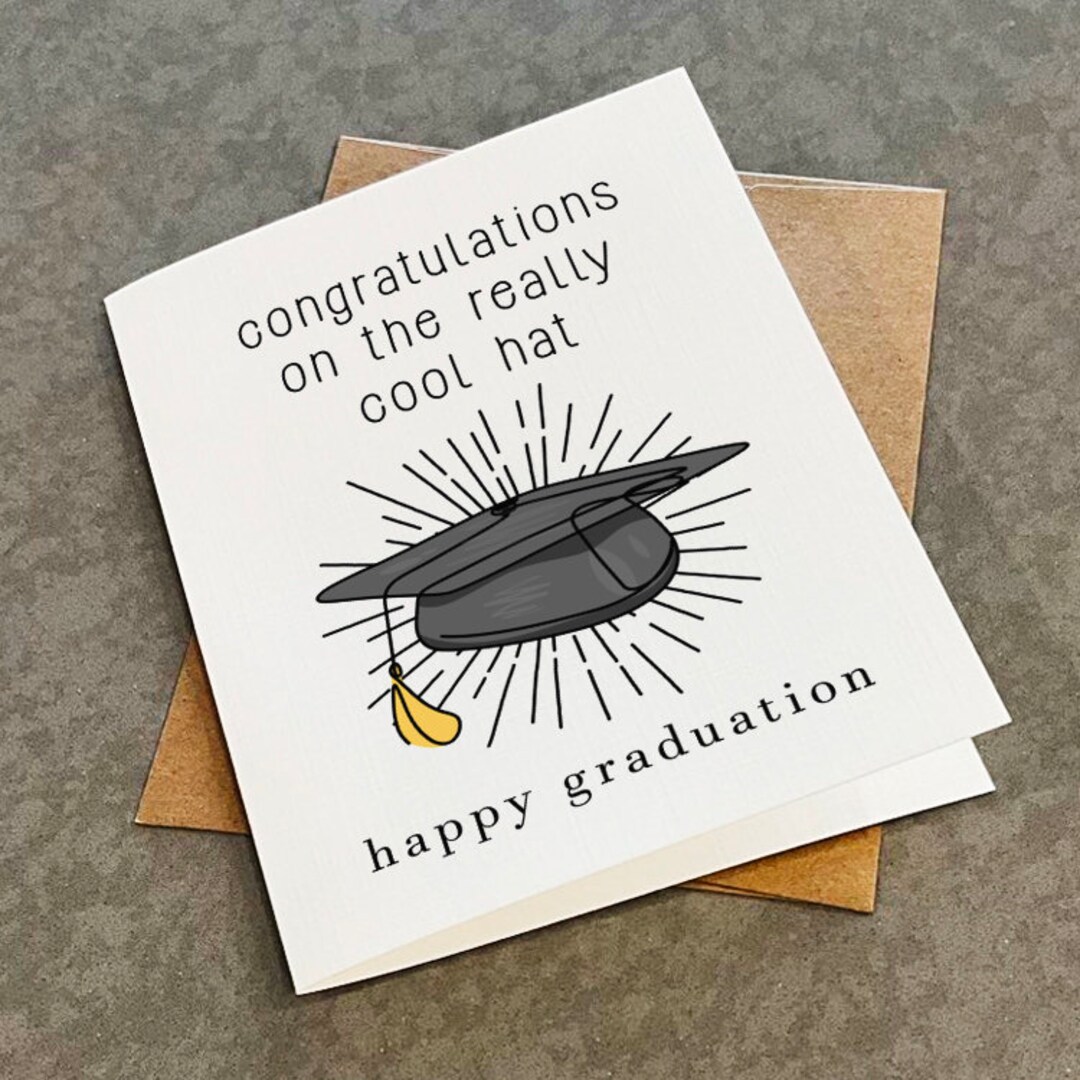 A Really Cool Hat Graduation Card, Snarky Congrats Card for Brother ...