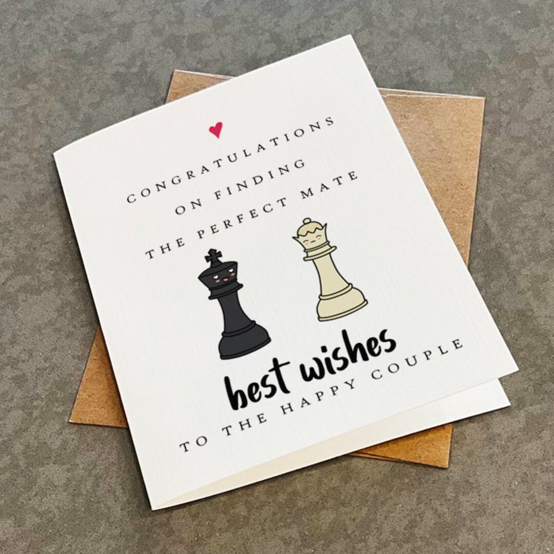 Adorable Congratulations Card Newly Engaged or Married Couple, Cute ...