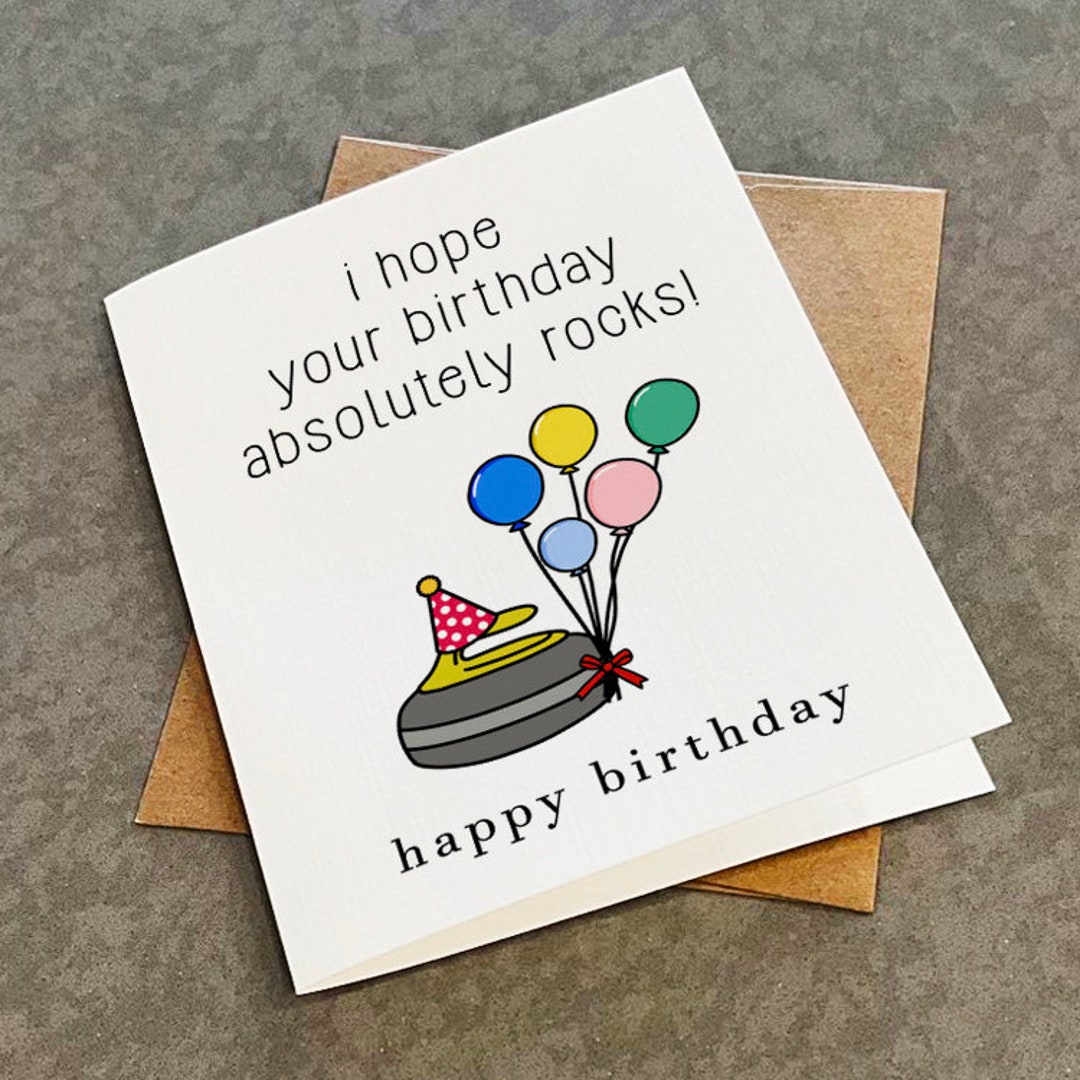 Cute Birthday Card for the Curling Player - Lovely Birthday Card for ...