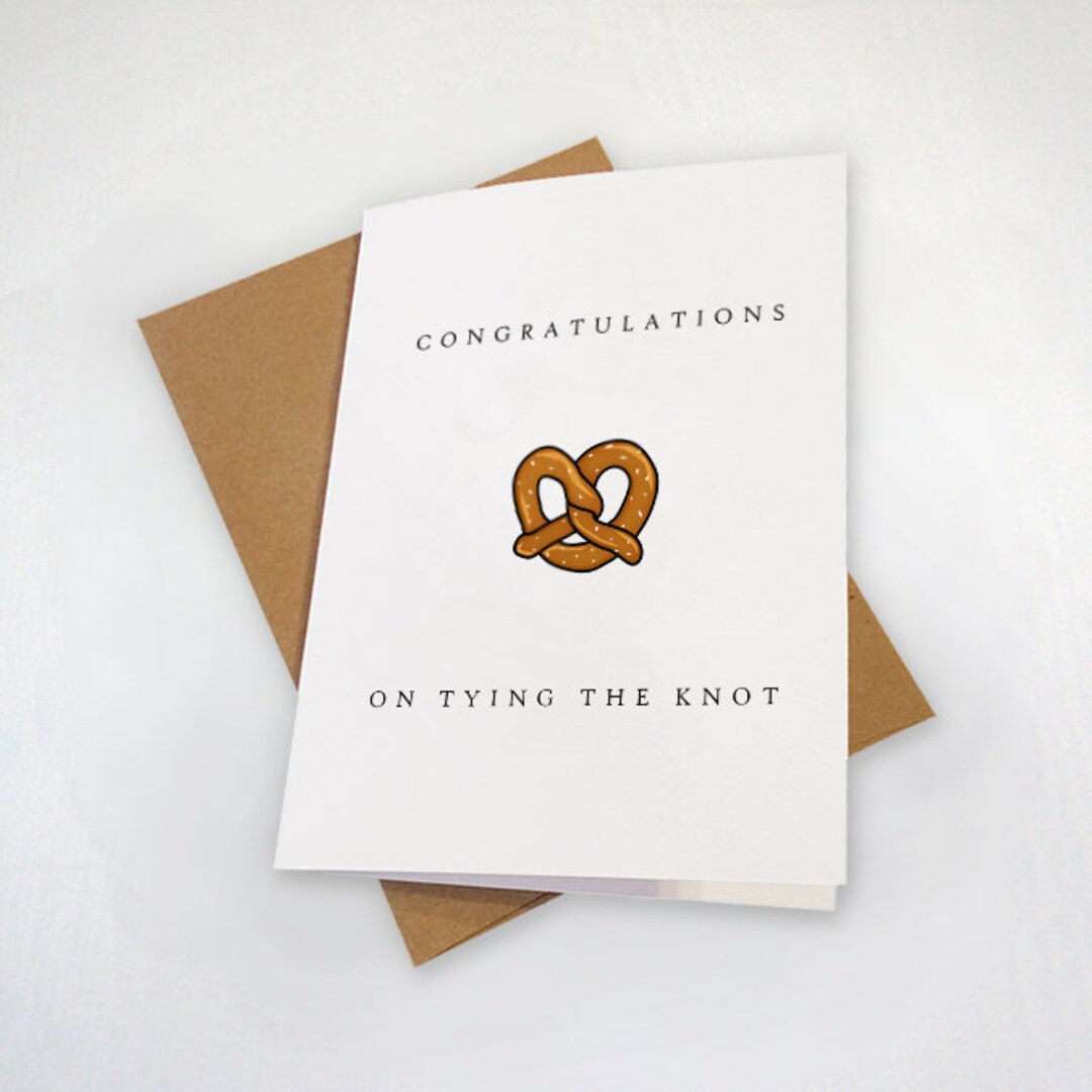 Pretzel Card Wedding Congratulations Card for Her Funny - Etsy