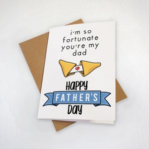 Fortune Cookie Father's Day Card - Cute Gift for Dad - so Fortunate You ...