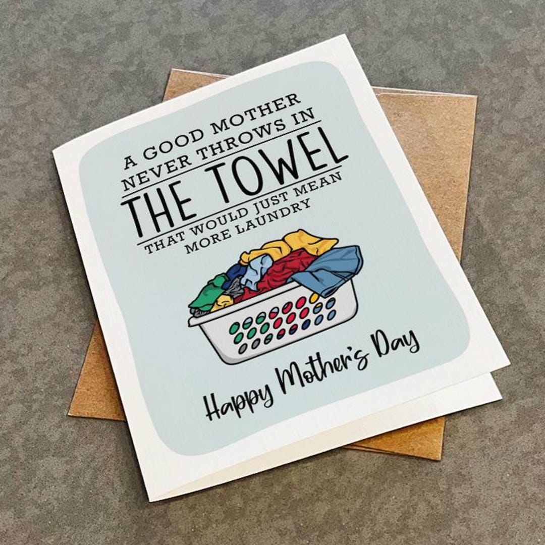 Funny Laundry Mother's Day Card: Sarcastic Greeting Card - Etsy
