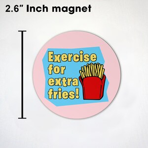 Funny Workout Gym and Foodie Magnet Set - 4 Pack - Exercise for ...