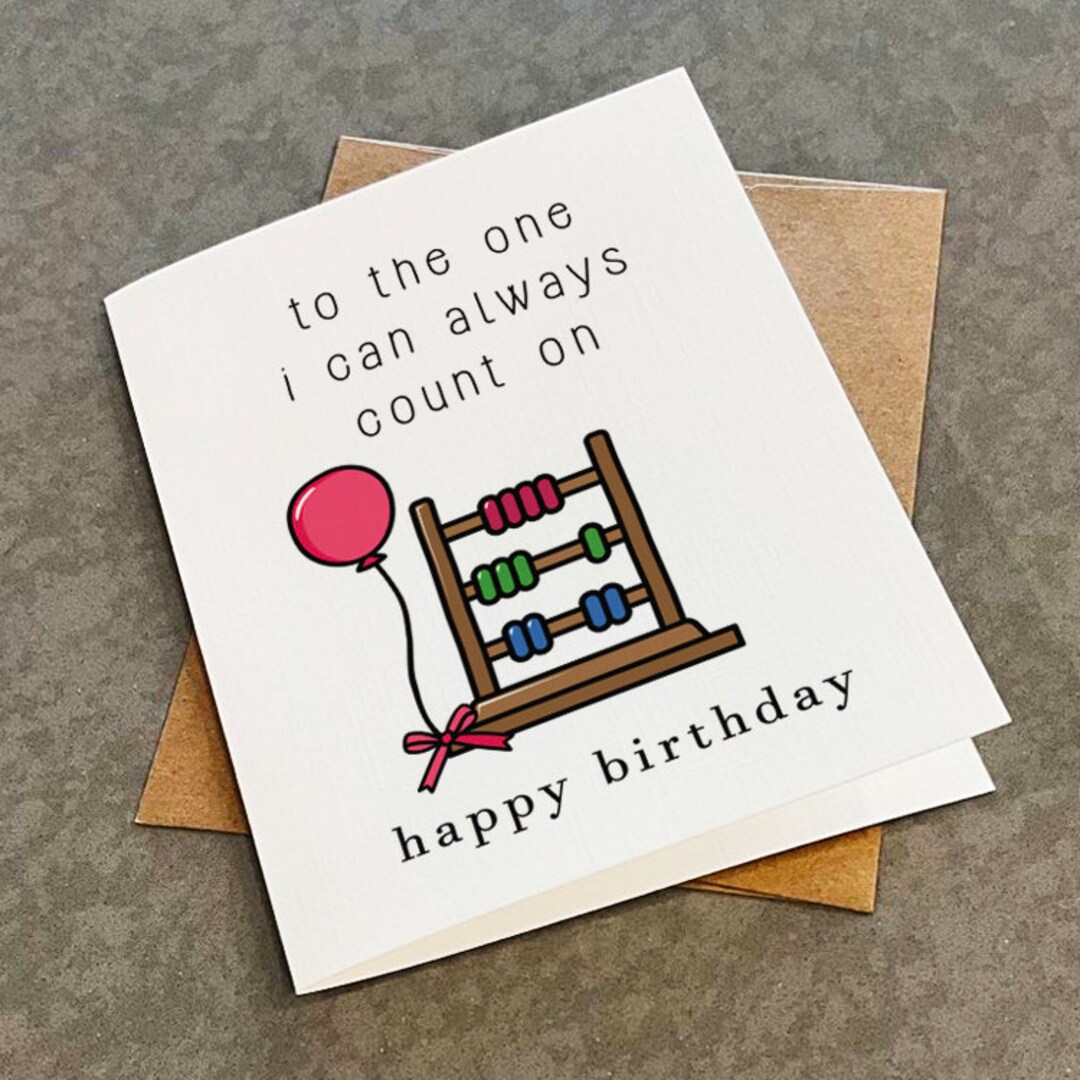 Abacus Birthday Card: Dependable Friend, Accountant Birthday - Etsy