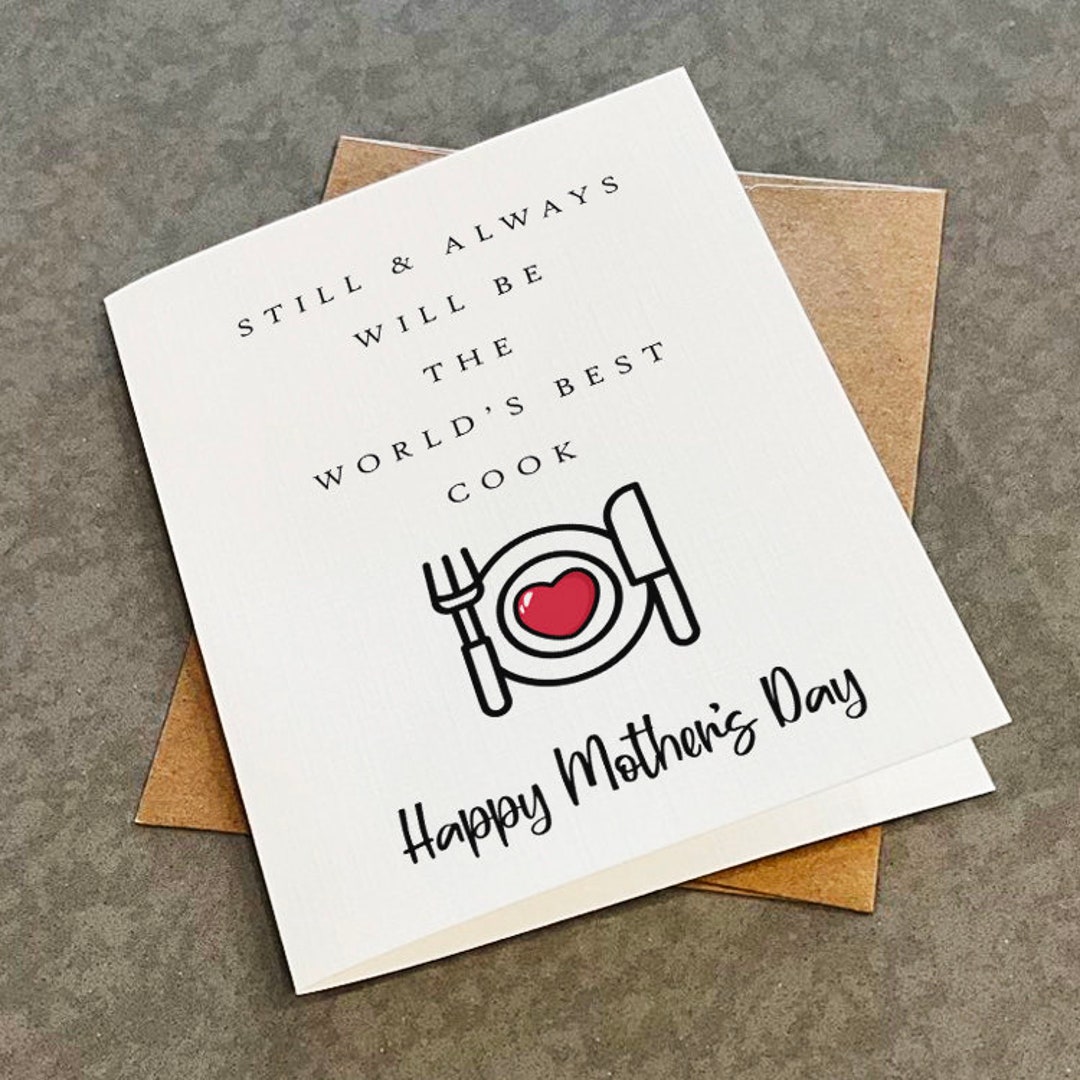 World's Best Cook Mother's Day Card - Kind & Lovely Greeting Card for ...