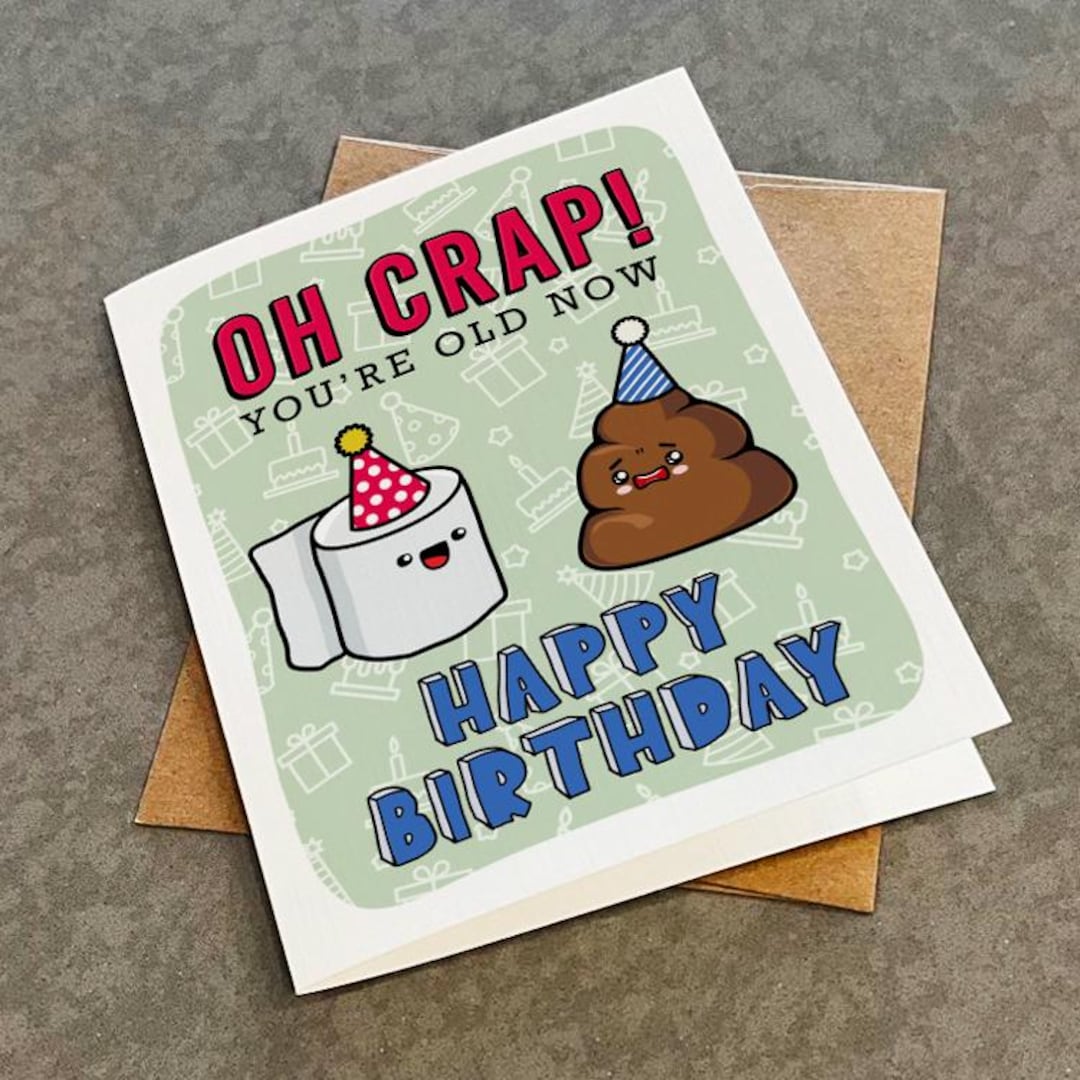Funny Poop Emoji Birthday Card: Potty Humor Greeting - Etsy