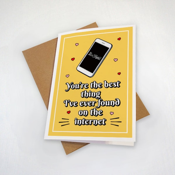 You Are the Best Thing I Found on the Internet Card - Etsy