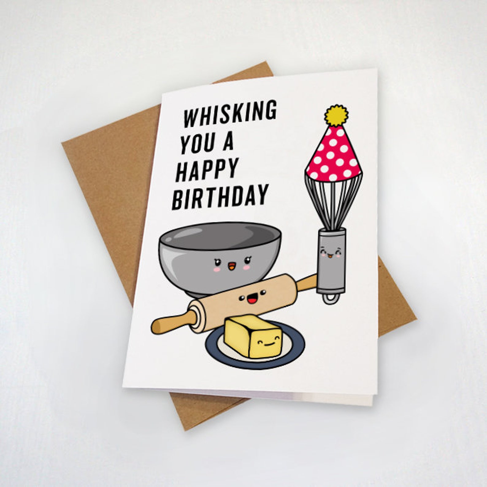 Funny Birthday Card for Baker or Baking Hobbyist Whisking | Etsy