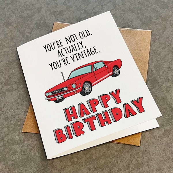 Funny Birthday Card Cars - Etsy