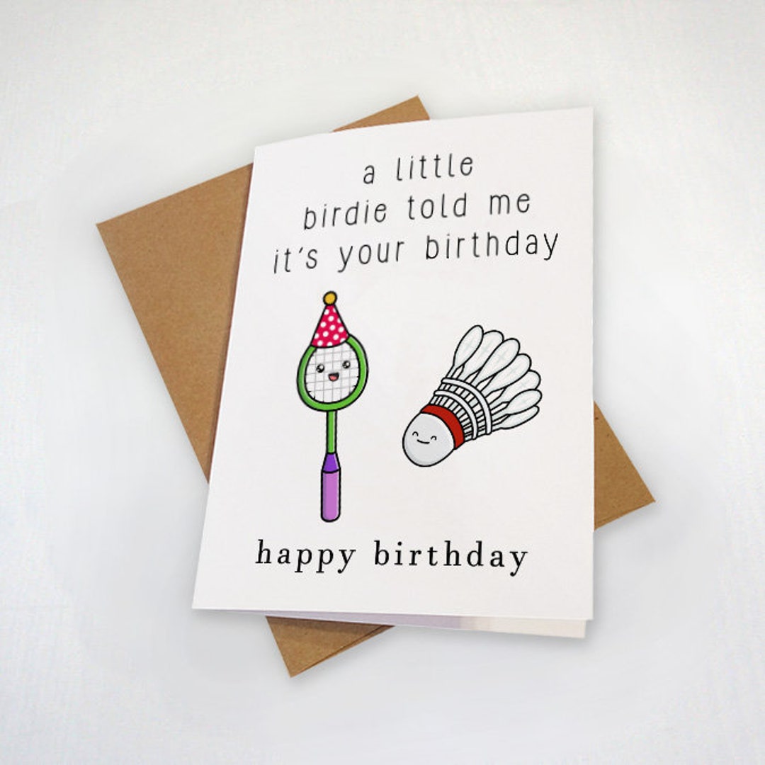Badminton Birthday Card Funny Greeting Card for Badminton - Etsy