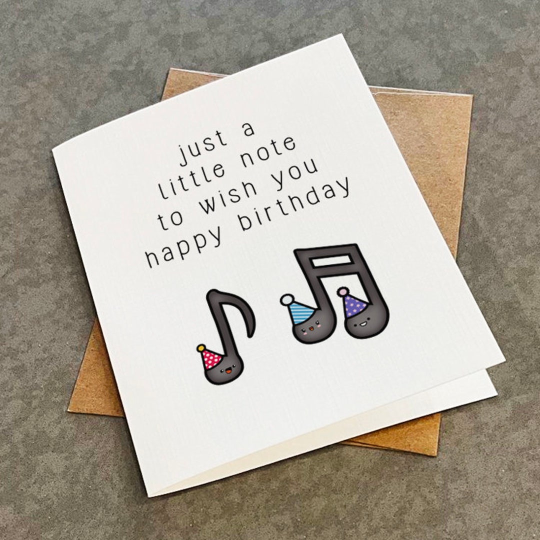 Musical Note Birthday Card - Cute & Lovely Birthday Greeting for ...
