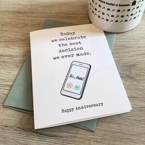 Online Dating Anniversary Card, Cute Anniversary Card for Girlfriend ...