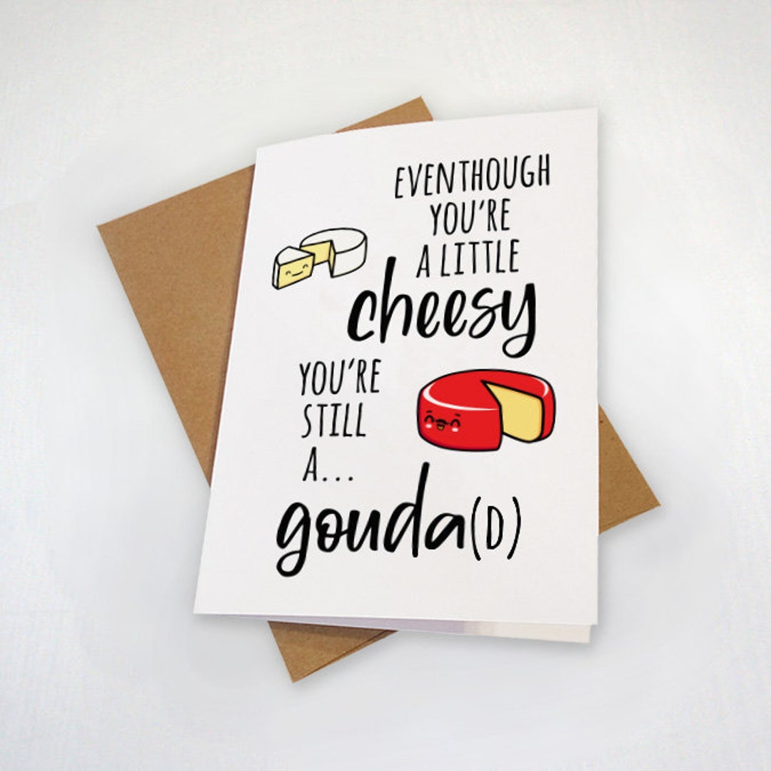 Cheesy Father's Day Card Cute & Funny Fathers Day Card - Etsy