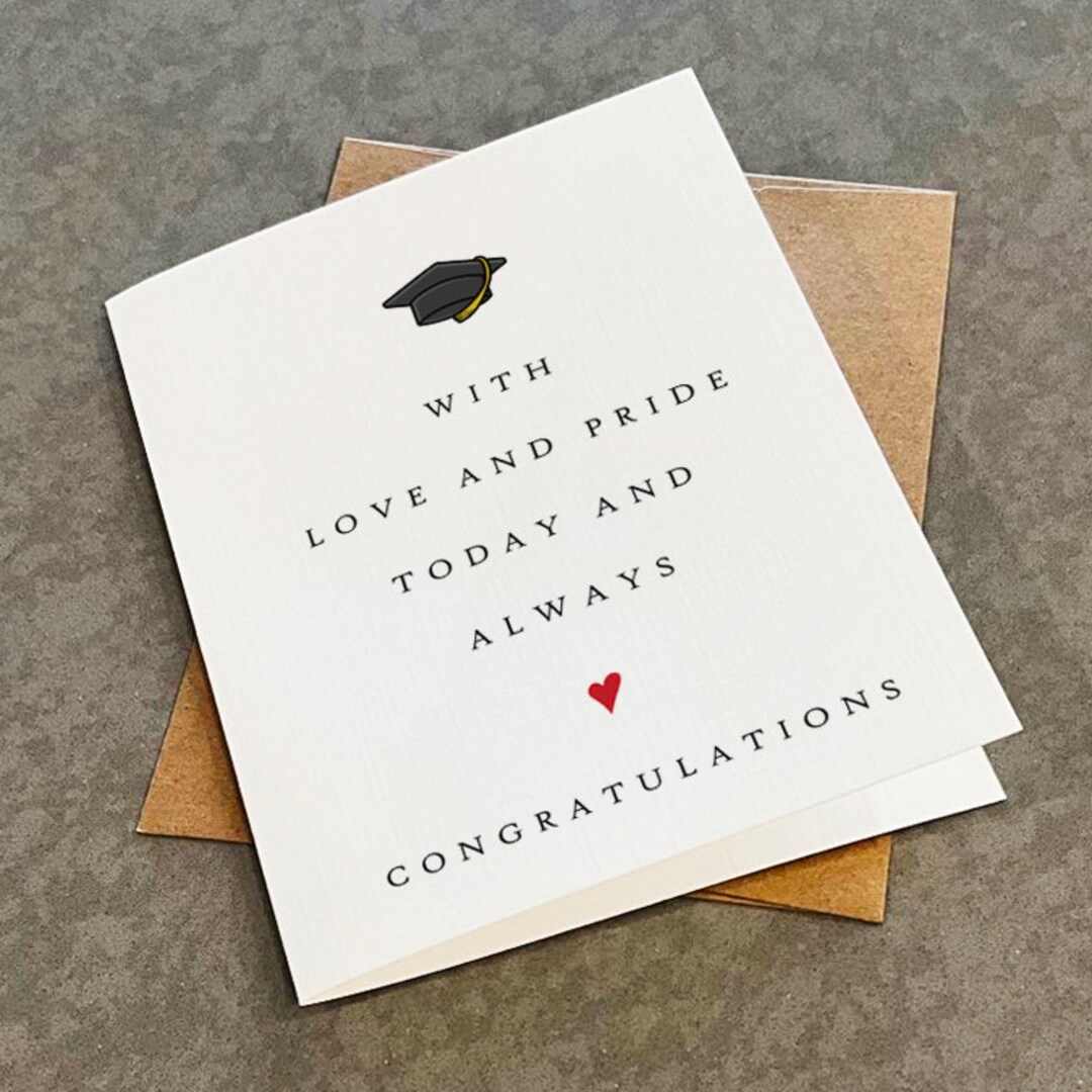 Love and Pride Graduation Card for Her - Sweet Congratulations Card for ...