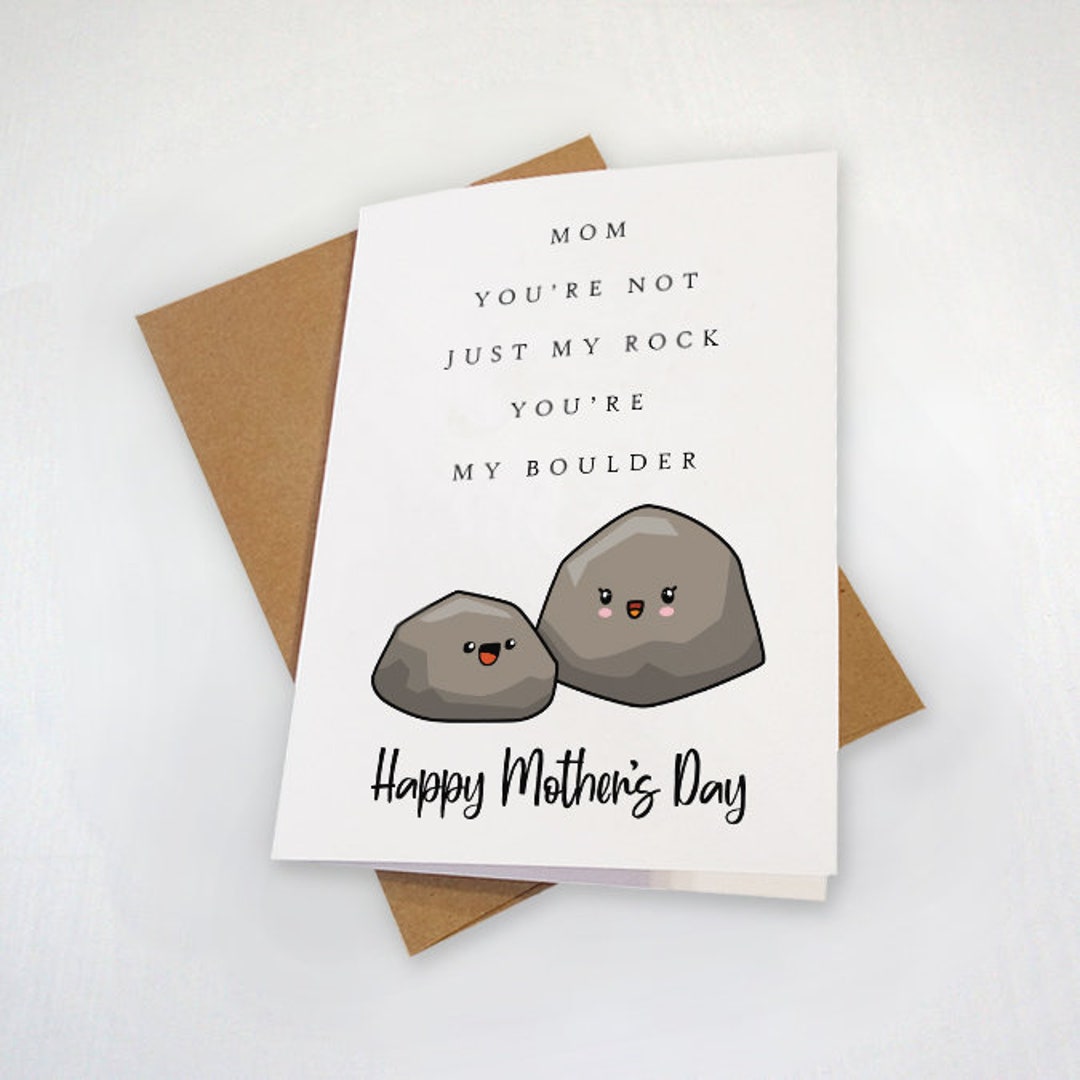 More Than My Rock Mother's Day Card Lovely Gift for Mom - Etsy