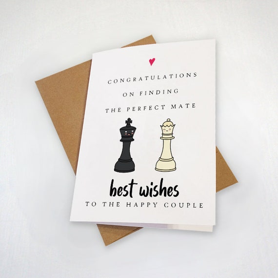 Adorable Congratulations Card Newly Engaged or Married Couple - Etsy