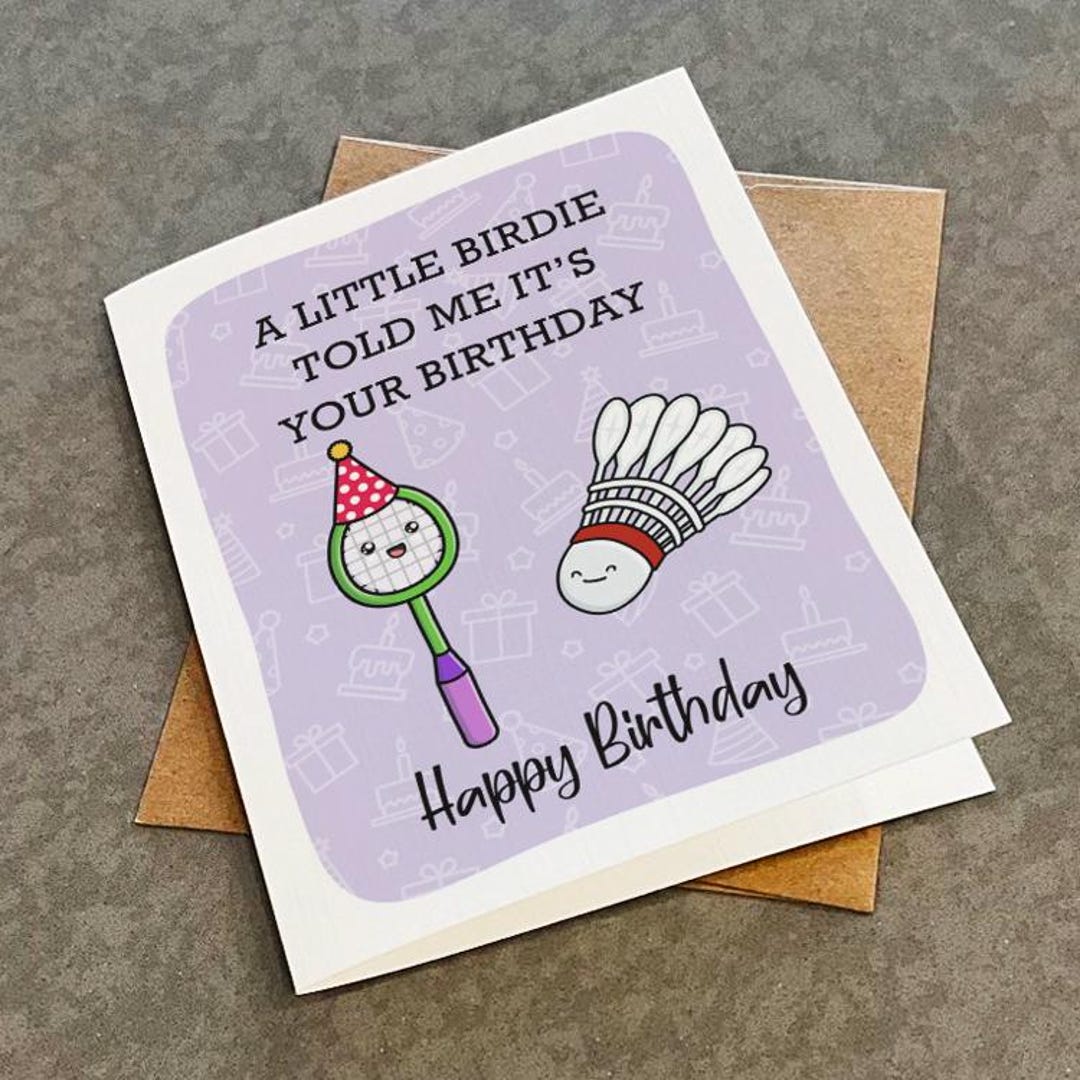 Badminton Birthday Card - Funny Greeting Card for Badminton Player ...