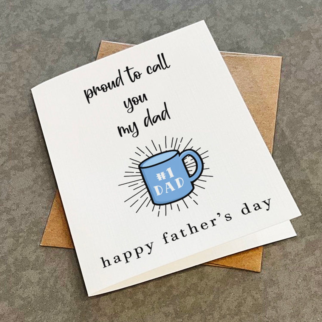 Father's Day Card for Dad - Number 1 Day Father's Day Card - Card for ...