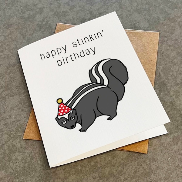 Skunk Card - Etsy