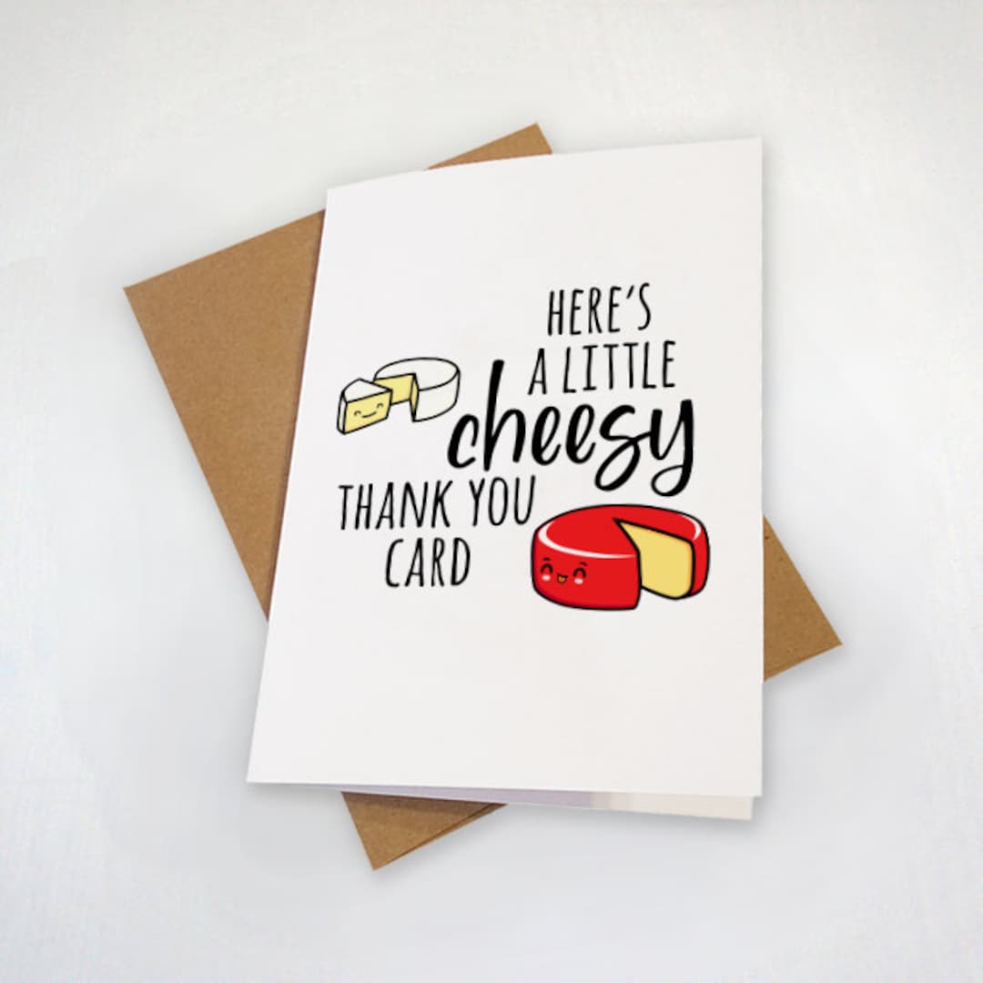Little Cheesy Thank You Card Cute Thank You Funny Thank You - Etsy