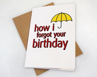Forgot Birthday Card - Etsy