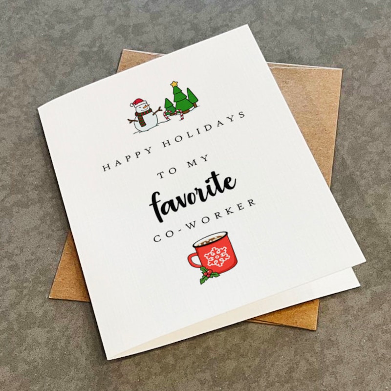 Coworker Xmas Card - Etsy