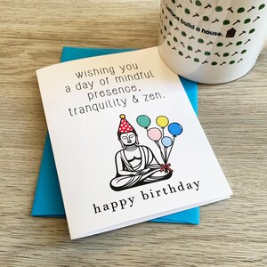 Mindful Zen Birthday Card: Yoga Teacher Gift - Etsy