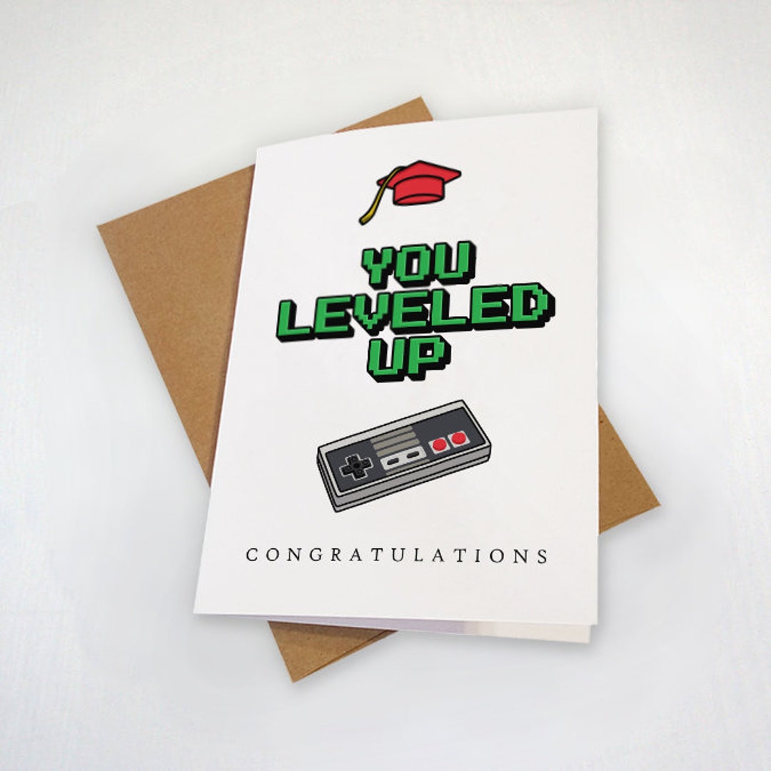 Gamer Graduation Card for Him Congratulations Card for Son - Etsy