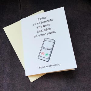 Online Dating Anniversary Card, Cute Anniversary Card for Girlfriend ...