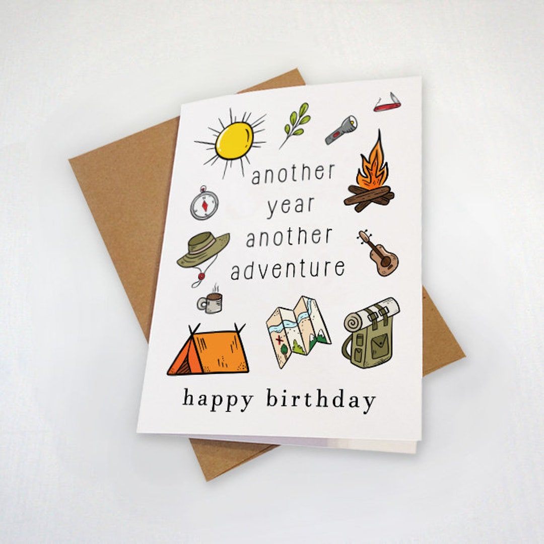 Camping Birthday Card Another Year Another Adventure - Etsy Canada