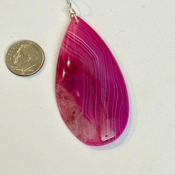 Pink Stone Pendant - Etsy