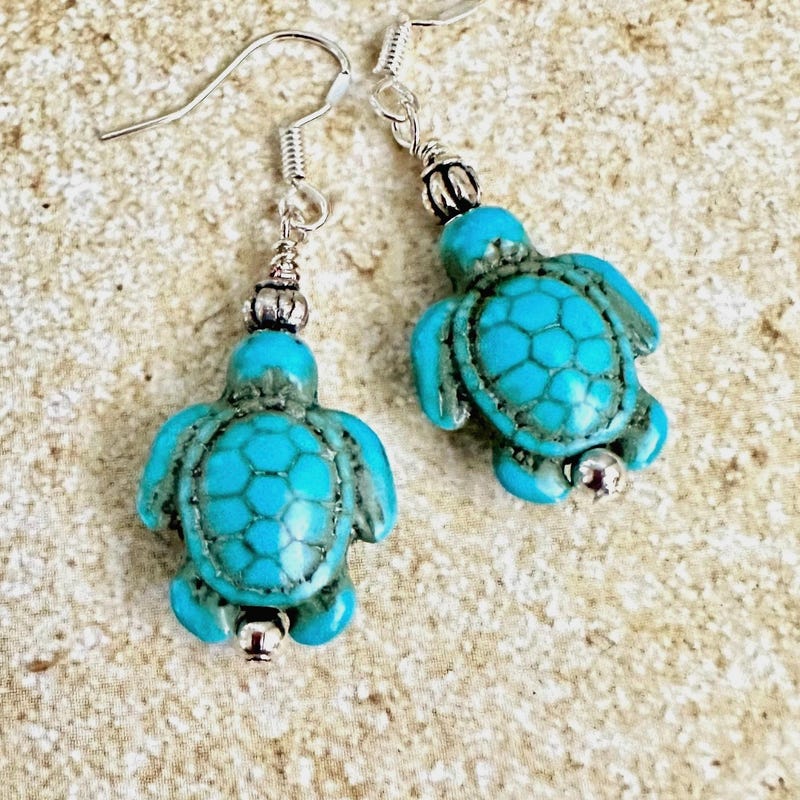 Turtle Earrings - Etsy