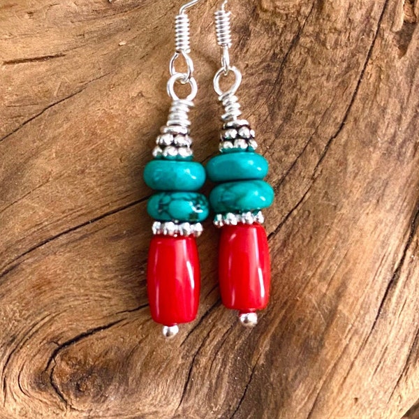 Coral Earrings - Etsy