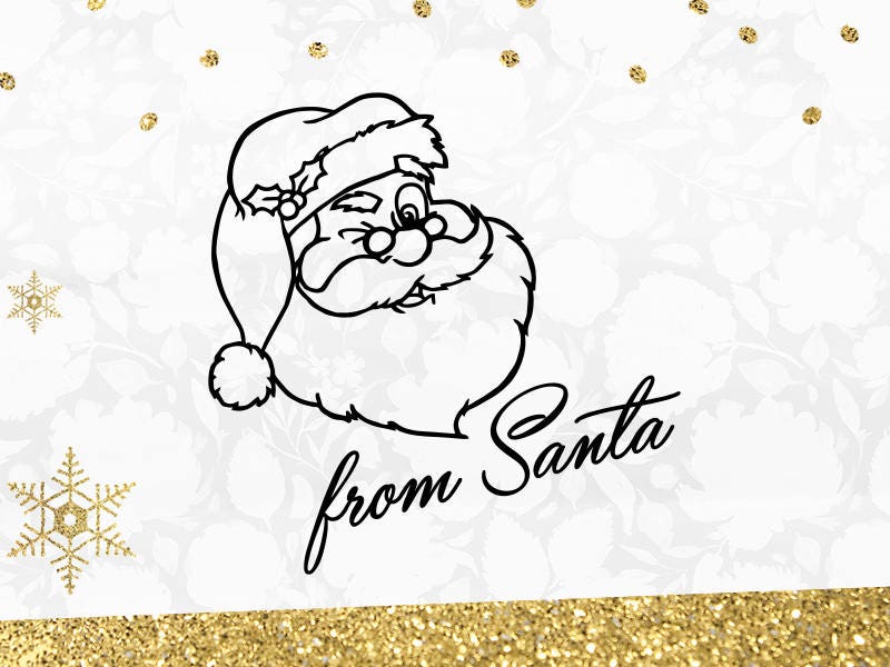 From Santa Stamp Santa Nice List Stamp Gift Wrapping Stamp - Etsy UK