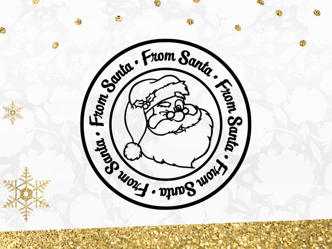 From Santa Self Inking Stamp, Holiday Cards Stamp, Christmas Rubber ...