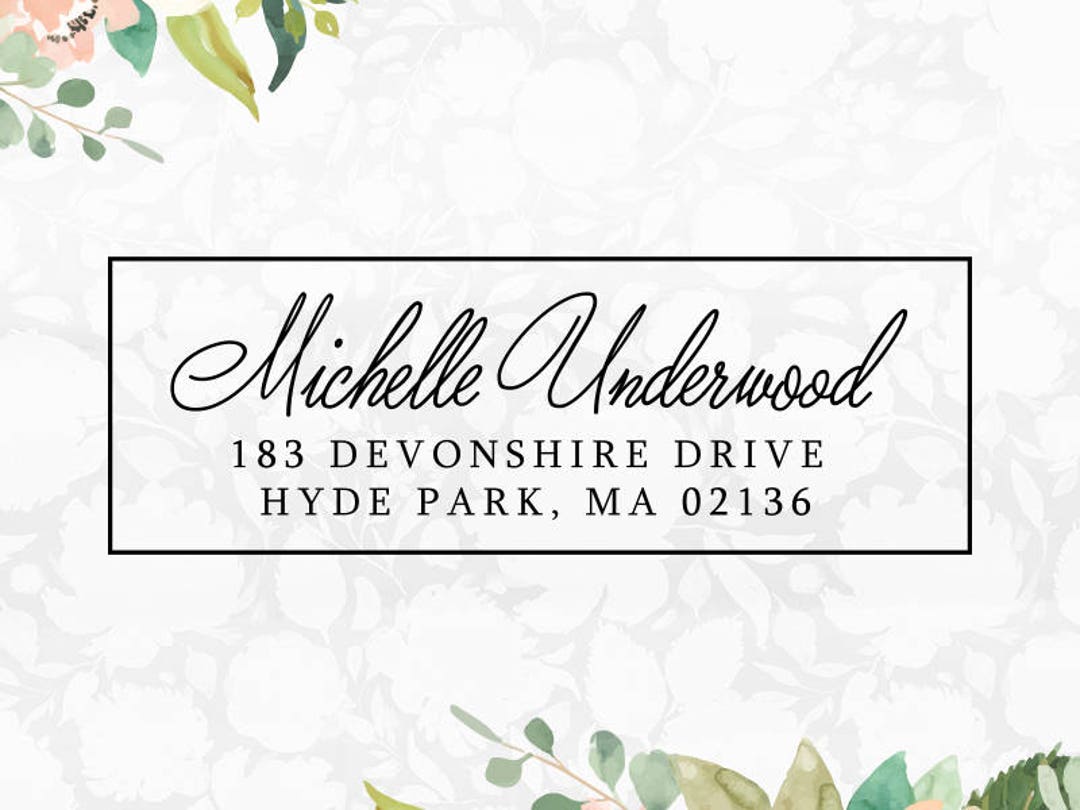 Custom Individual Stamp, Self Inking Address Stamp, Custom Rubber Stamp ...